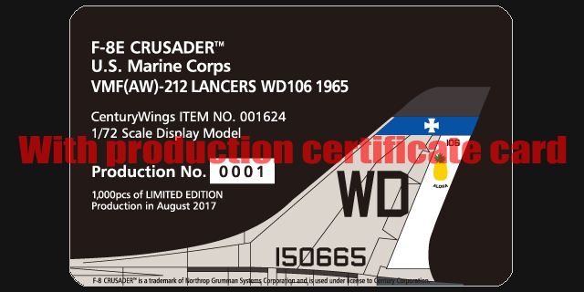 1 72 Vought F 8e Crusader Usmc Vmf Aw 212 Lancers Wd106 1965