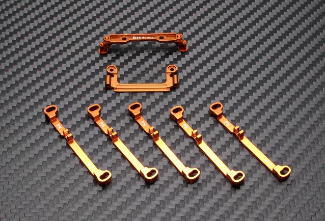 PN Racing Mini-Z MR03 Double A-Arm Wide Front Conversion Kit (Orange)