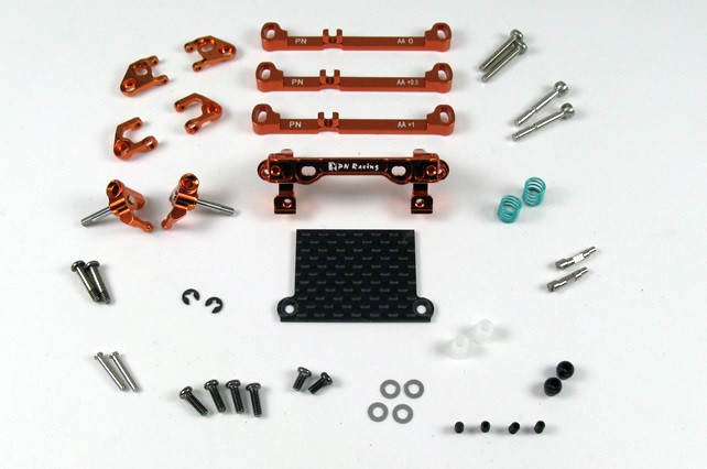 PN Racing Mini-Z V3 MR03/PNR2.5W Double A-Arm Front Suspension (Orange)