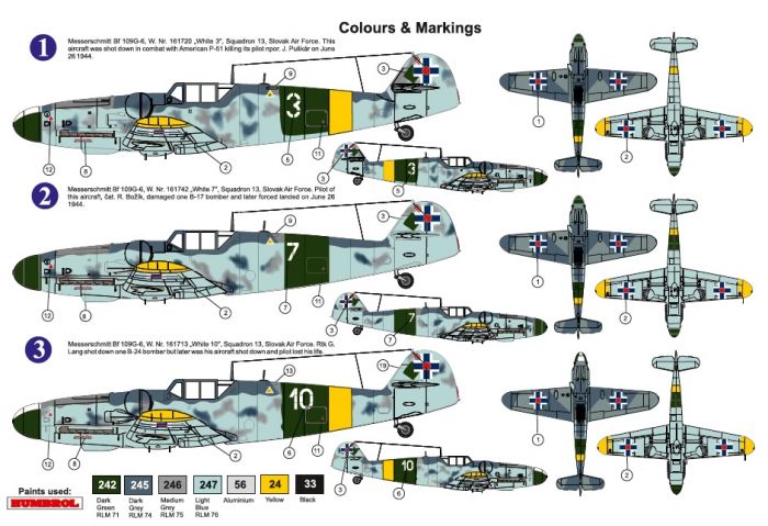 AZmodel 1:72 Messerschmit Bf 109 G-6 „Slovak“ AZ7625
