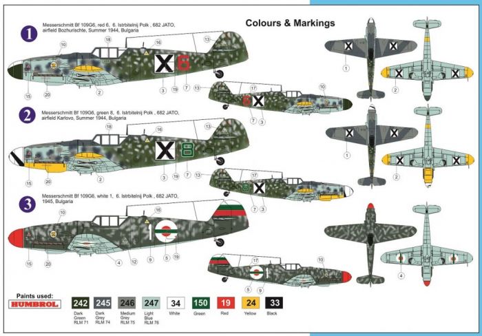 AZmodel 1:72 Messerschmitt Bf 109 G-6, Bulgarian Air Force AZ7632
