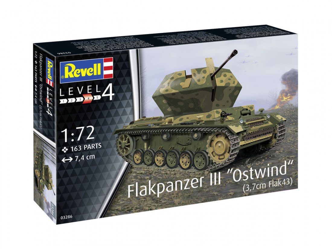 Revell 1:72 Flakpanzer III „Ostwind“ w/ 3,7cm FlaK 43 3286
