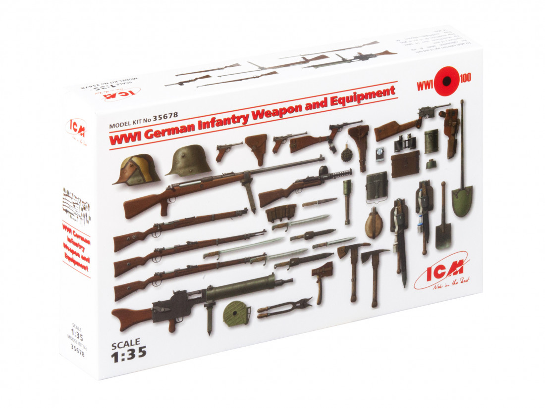 ICM 1:35 German Infantry WWI - Weapon and Equipment 35678
