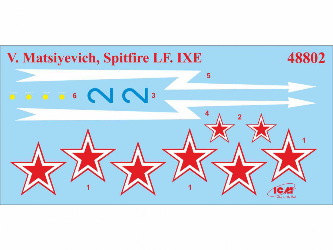 ICM 1:48 Spitfire LF.IXe & Soviet Pilots & Ground Personnel 48802