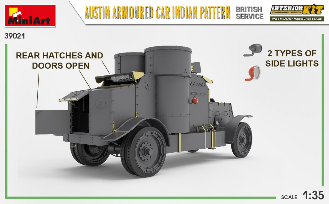 MiniArt 1:35 Austin Armoured Car Indian Pattern, British Service w ...