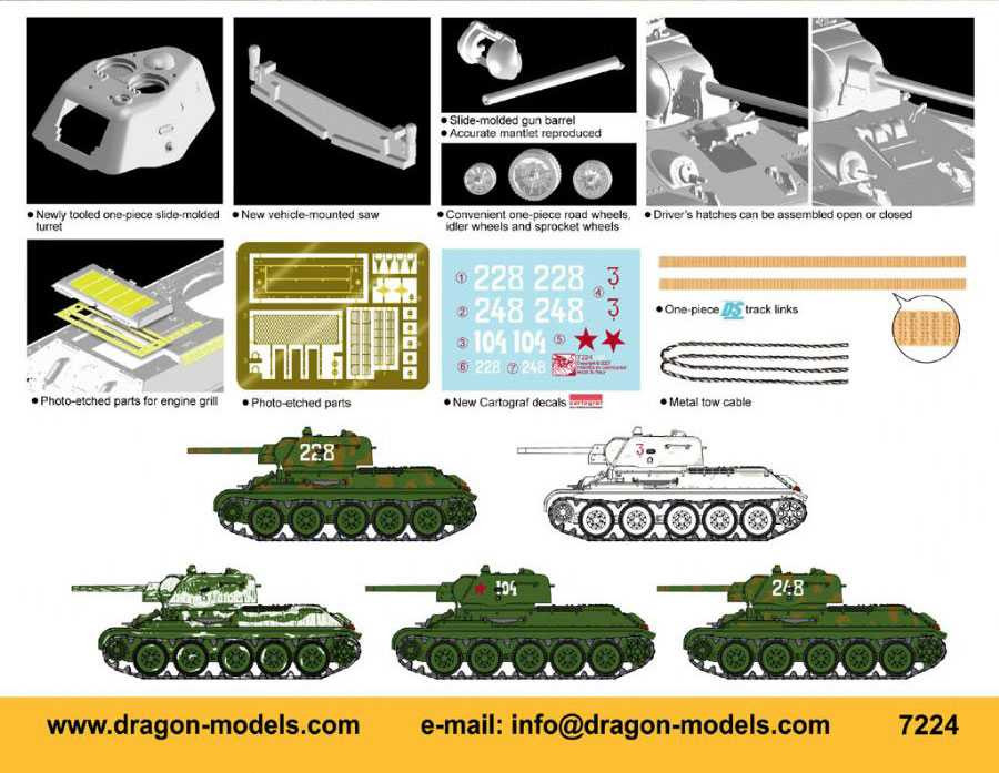 Dragon 1:72 T-34/76 Mod. 1942 w/ Cast Turret 7224