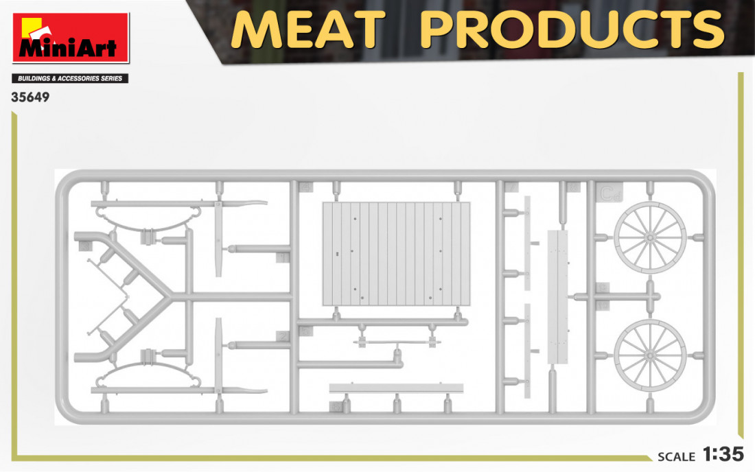 MiniArt 1:35 Meat Products (Wooden Crates & Cart) 35649