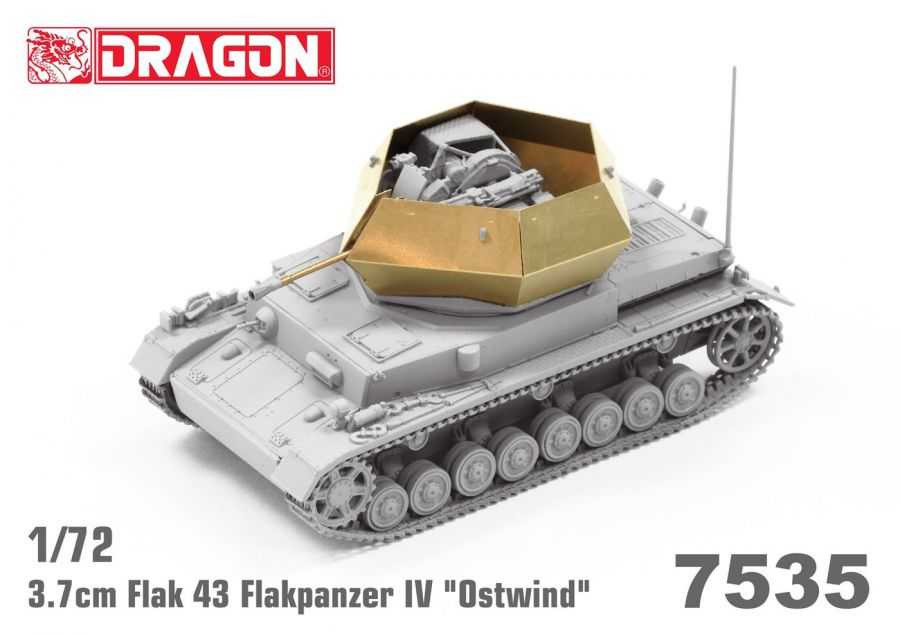 Dragon 1:72 3.7cm FlaK 43 Flakpanzer IV ″Ostwind″ 7535