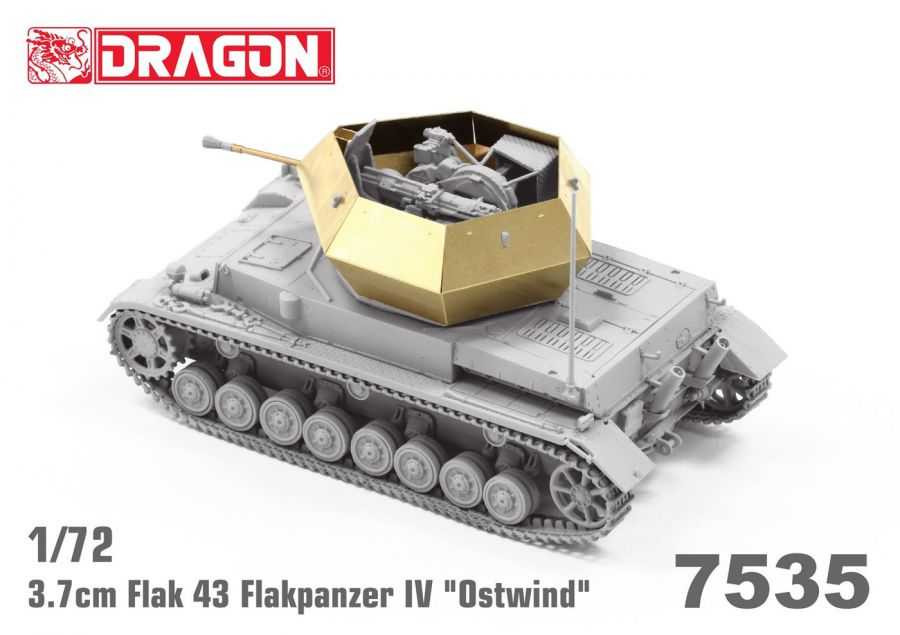 Dragon 1:72 3.7cm FlaK 43 Flakpanzer IV ″Ostwind″ 7535