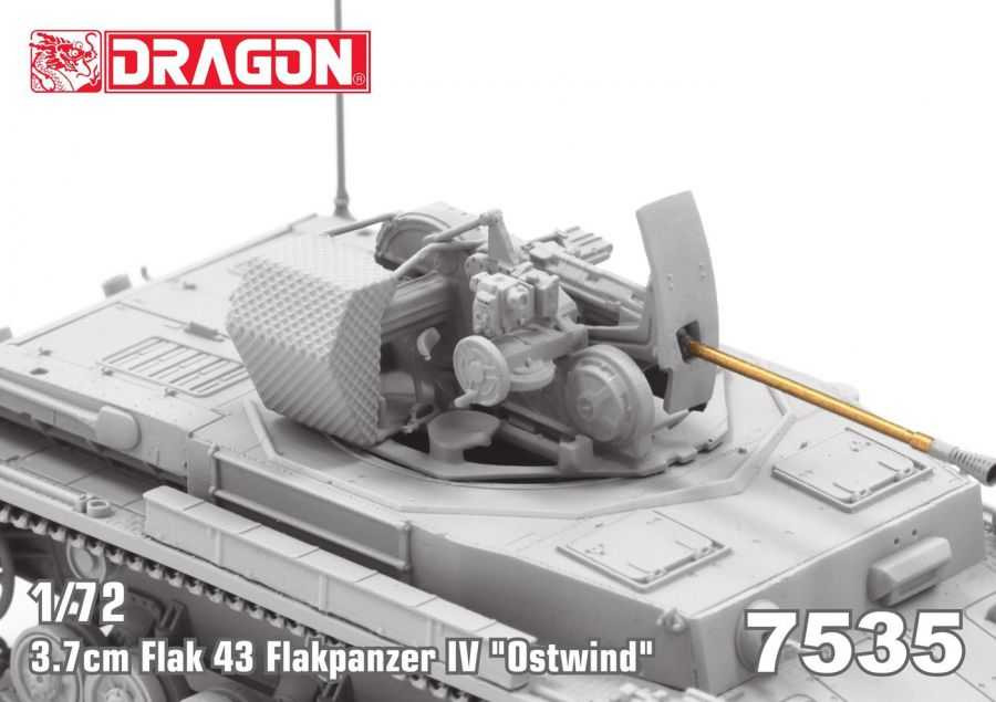 Dragon 1:72 3.7cm FlaK 43 Flakpanzer IV ″Ostwind″ 7535