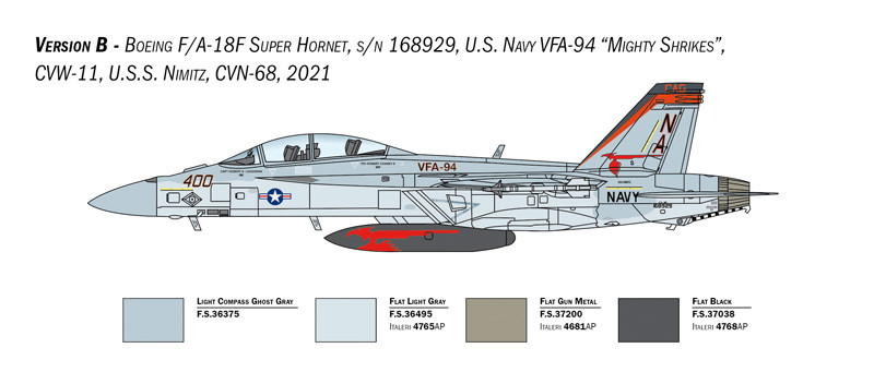 Italeri 1:48 Boeing F/A-18F Super Hornet, U.S. Navy Special Colors 2823