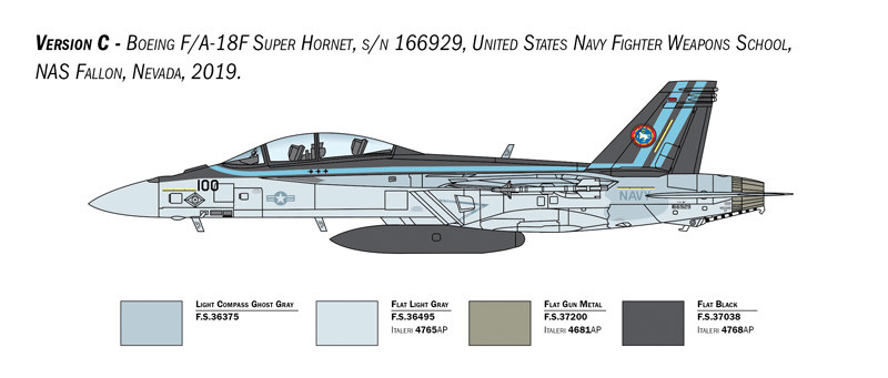 Italeri 1:48 Boeing F/A-18F Super Hornet, U.S. Navy Special Colors 2823