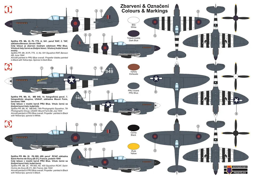 Kovozávody Prostějov 1:72 Supermarine Spitfire PR. Mk.XI „D-Day ...