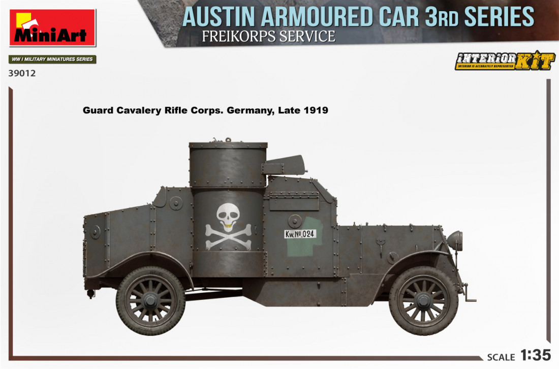 MiniArt 1:35 Austin Armoured Car 3rd Series, Freikorps Service w ...
