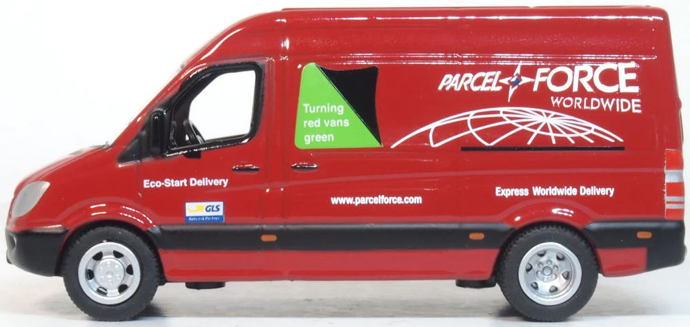 Oxford 1:76 Mercedes-Benz Sprinter Parcelforce 76MSV005