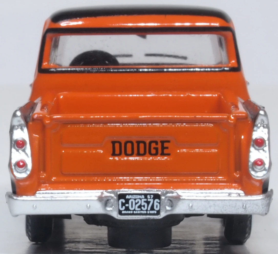 Oxford 1:87 Dodge D100 Pick Up 1957 Omaha Orange and Jewel Black 87DP57004