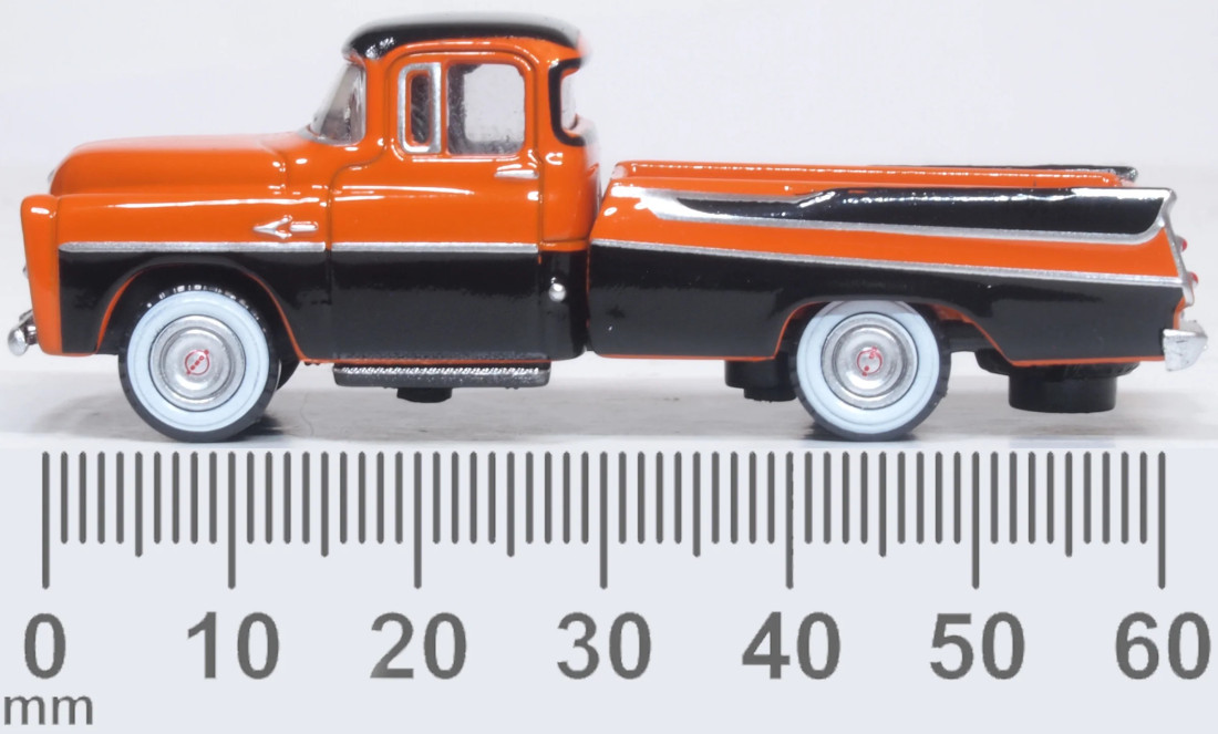 Oxford 1:87 Dodge D100 Pick Up 1957 Omaha Orange and Jewel Black 87DP57004