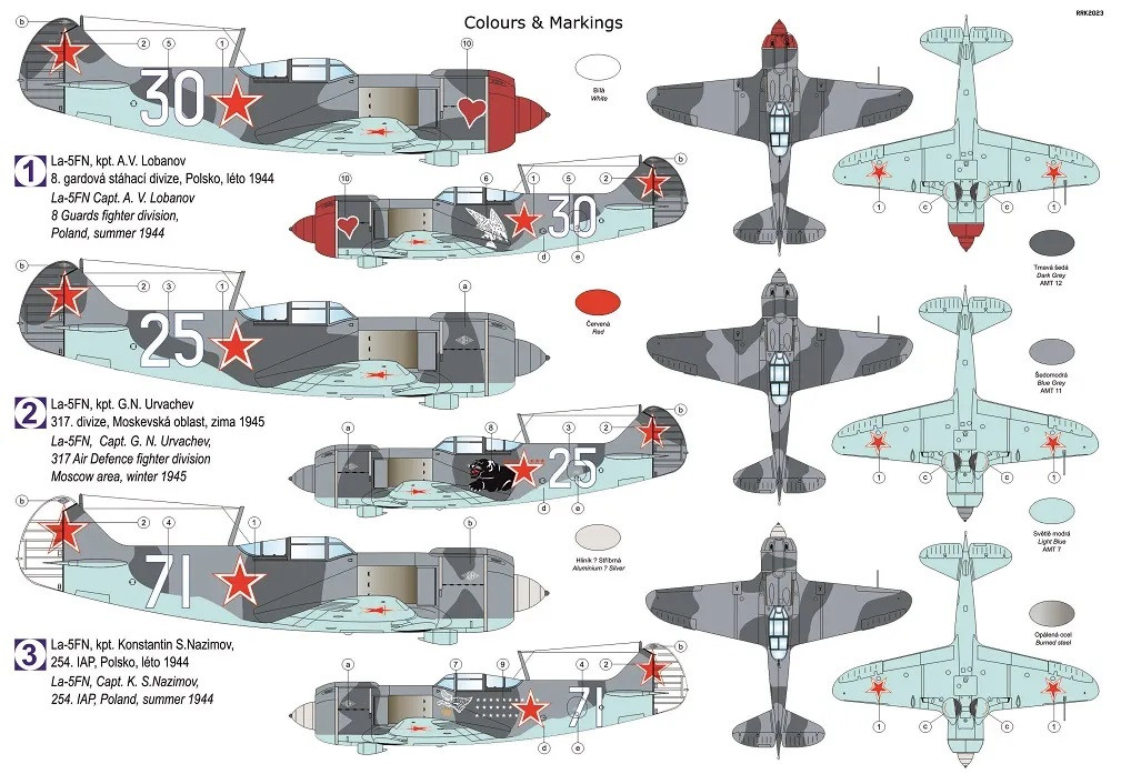 Kovozávody Prostějov 1:72 Lavočkin La-5FN „Aces“ KPM0360