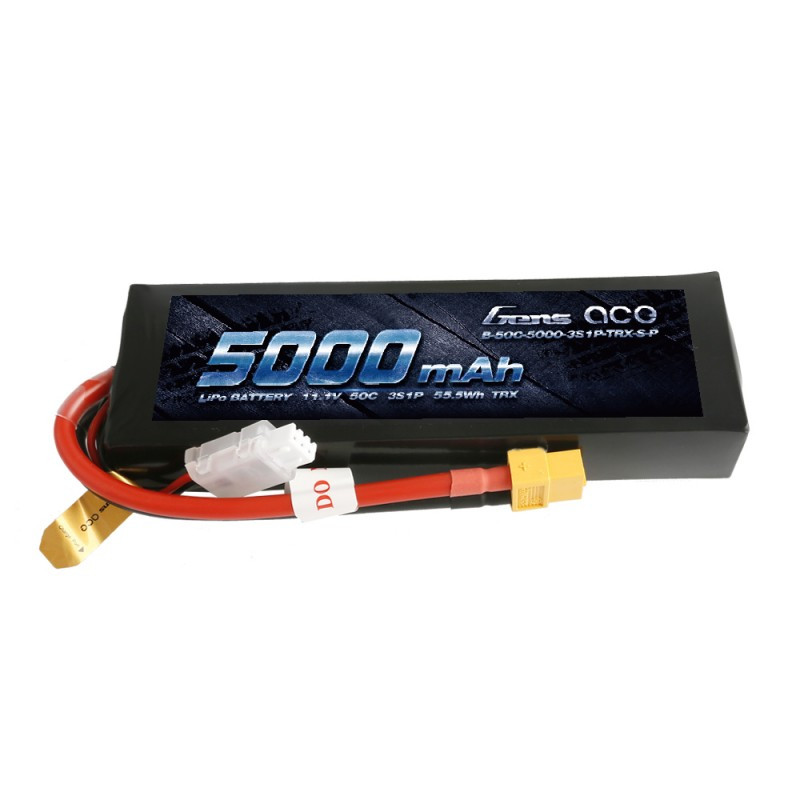 Gens Ace - Acepow Electronics Co. Ltd GENS ACE LiPo - 3S 5000mAh 11,1V 3S1P HardCase (50C) XT60 ...