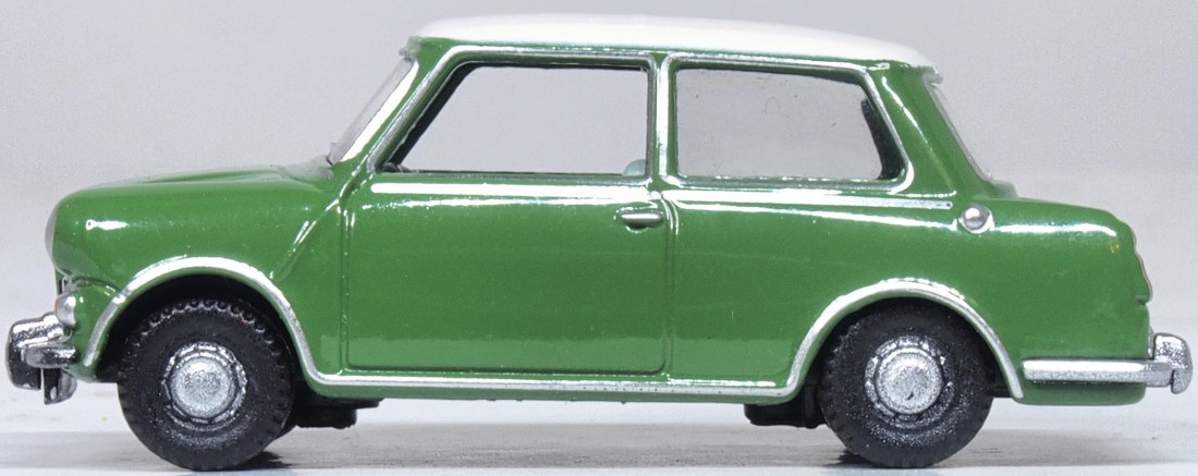 Oxford 1:76 Riley Elf Mk.III Green / Old English White Riley Elf 76RE003