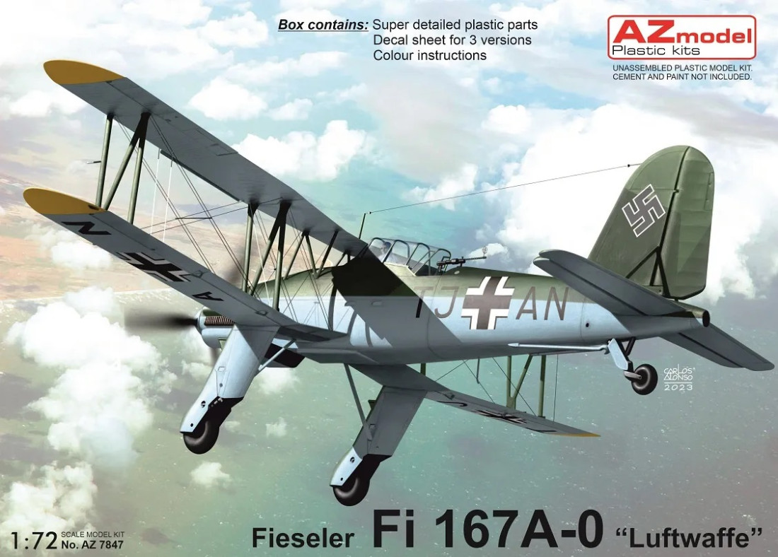 AZmodel 1:72 Fieseler Fi 167 A-0 „Luftwaffe“ AZ7847
