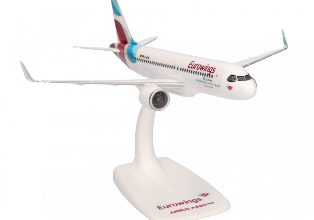Herpa 1:200 Airbus A320-251N, Eurowings w/ #makechangefly Sticker (Snap ...