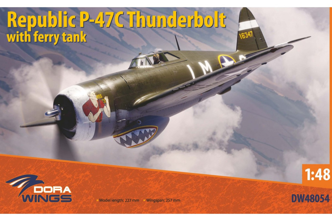 Dora Wings 1:48 Republic P-47C Thunderbolt w/ Ferry Tank DOW-48054