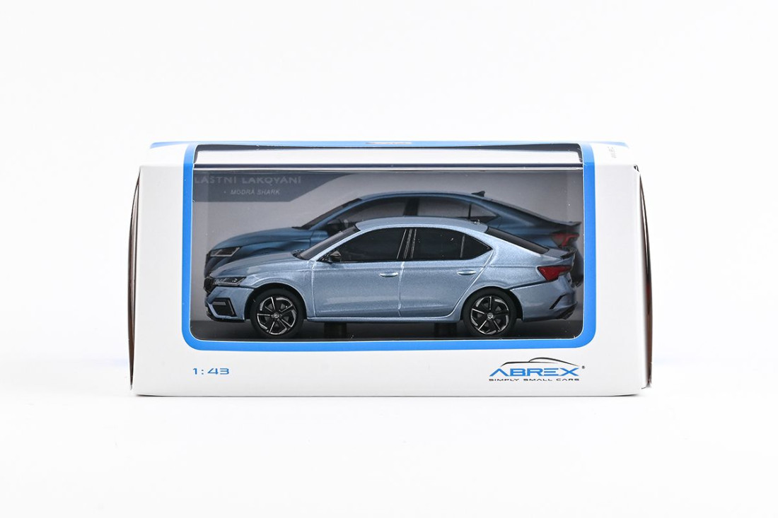 Abrex 1:43 Škoda Octavia IV RS (2020) – modrá Shark metalíza 143ABZ-037KS