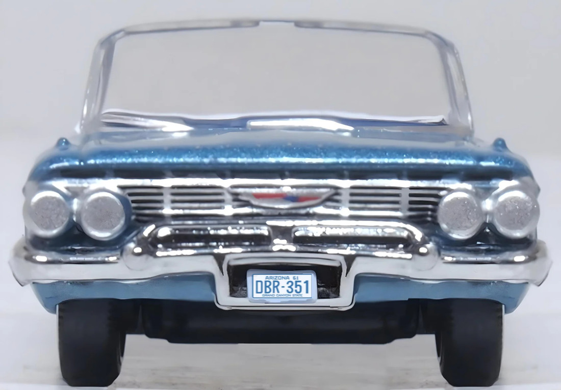 Oxford 1:87 Chevrolet Impala 1961 Jewel Blue and White 87CI61006