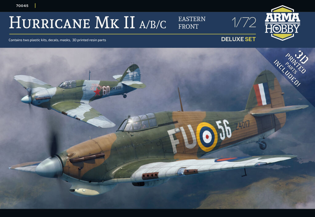 ARMA HOBBY 1:72 Hawker Hurricane Mk.IIa/Mk.IIb/Mk.IIc „Eastern Front“ (Deluxe Set) ARH-70045