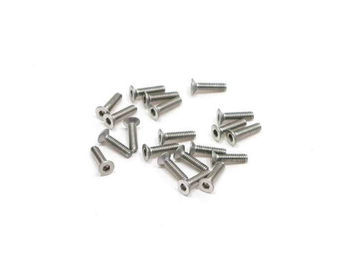 PN Racing M2x8 Countersink Stainless Steel Hex Machine Screw (20 pcs)